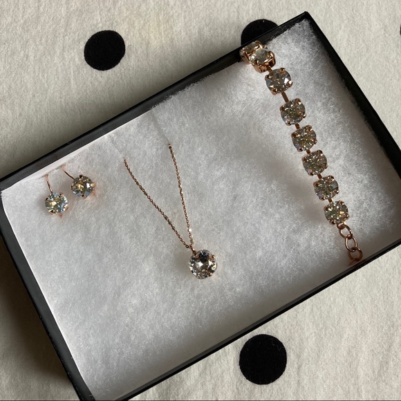 Jewelry | Rose Gold Crystal Jewelry Gift Set | Poshmark